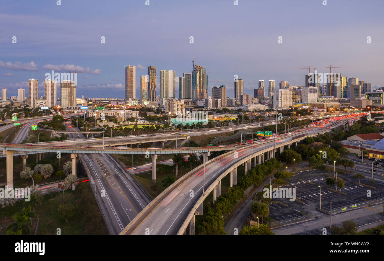 Highway bridges in Miami, USA Stock Photo - Alamy