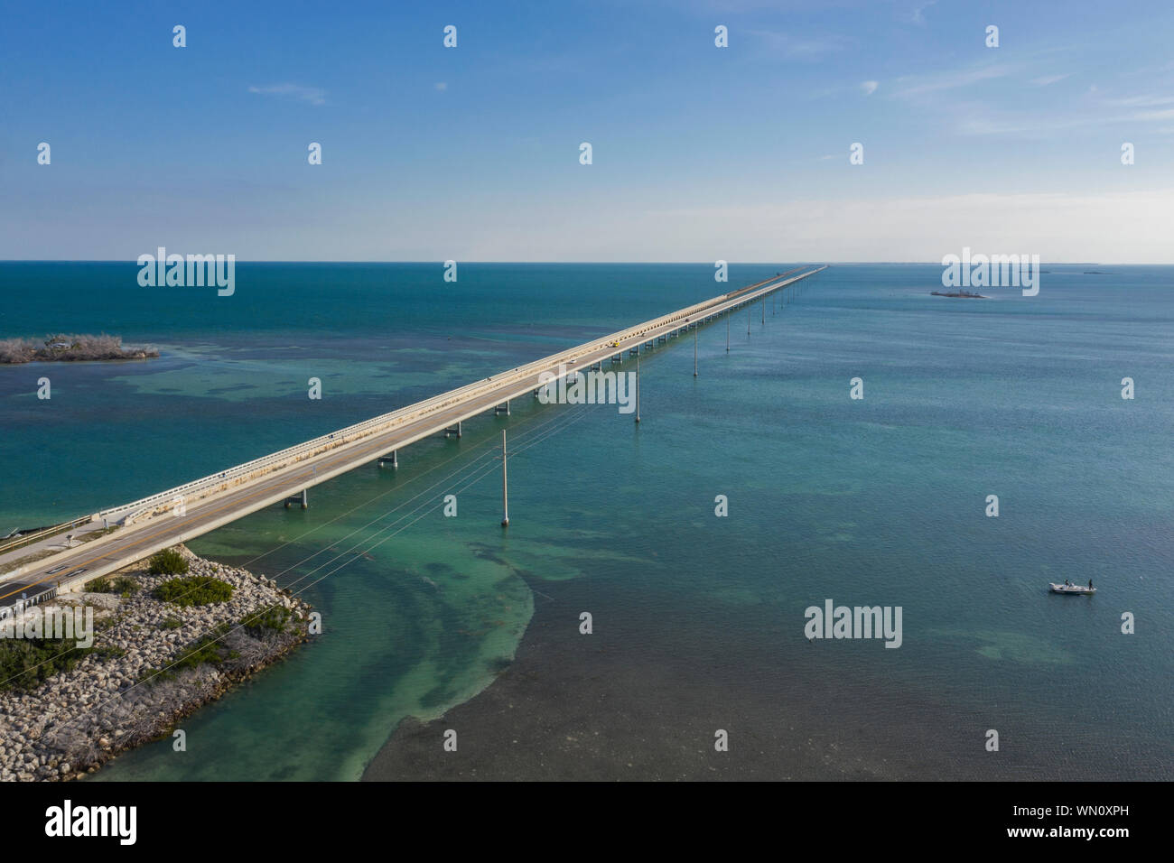 Aerial view of Seven Mile Bridge in Florida Keys, USA Stock Photo - Alamy