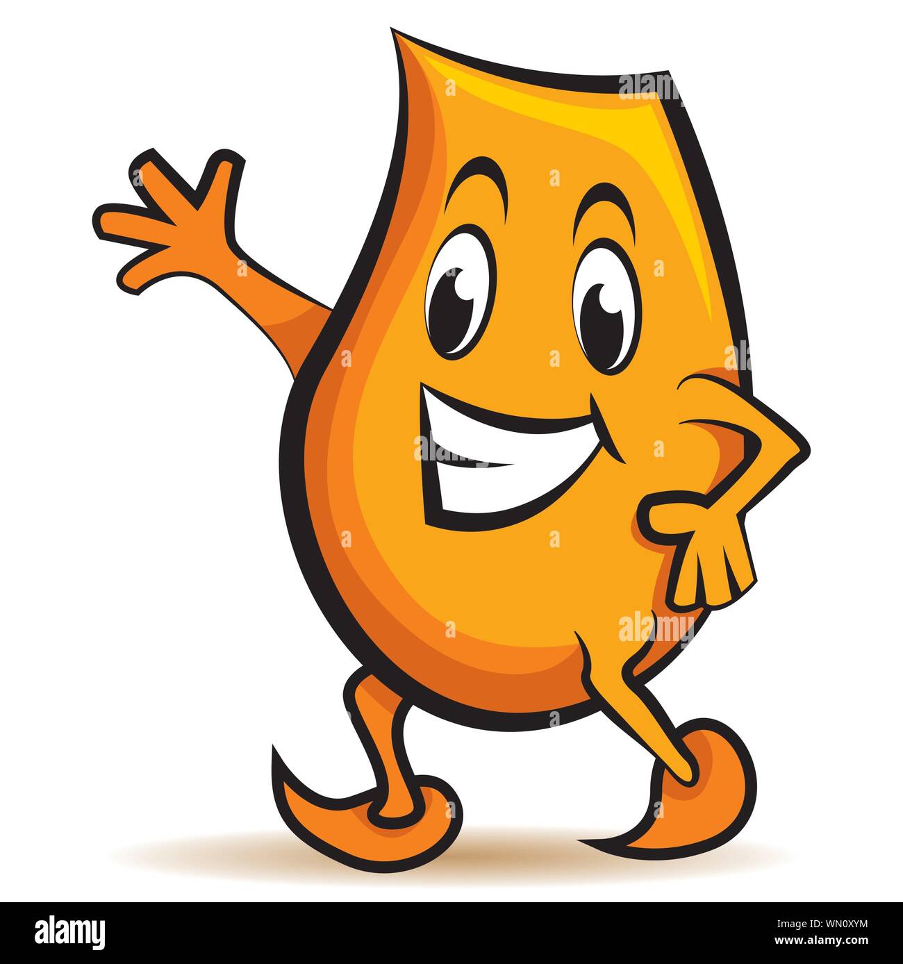 Cartoon character - happy walk Stock Vector Image & Art - Alamy