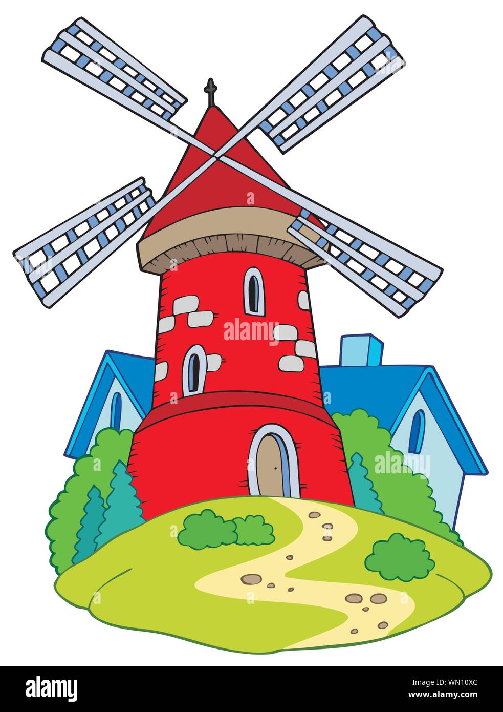 Old mill door Stock Vector Images - Alamy
