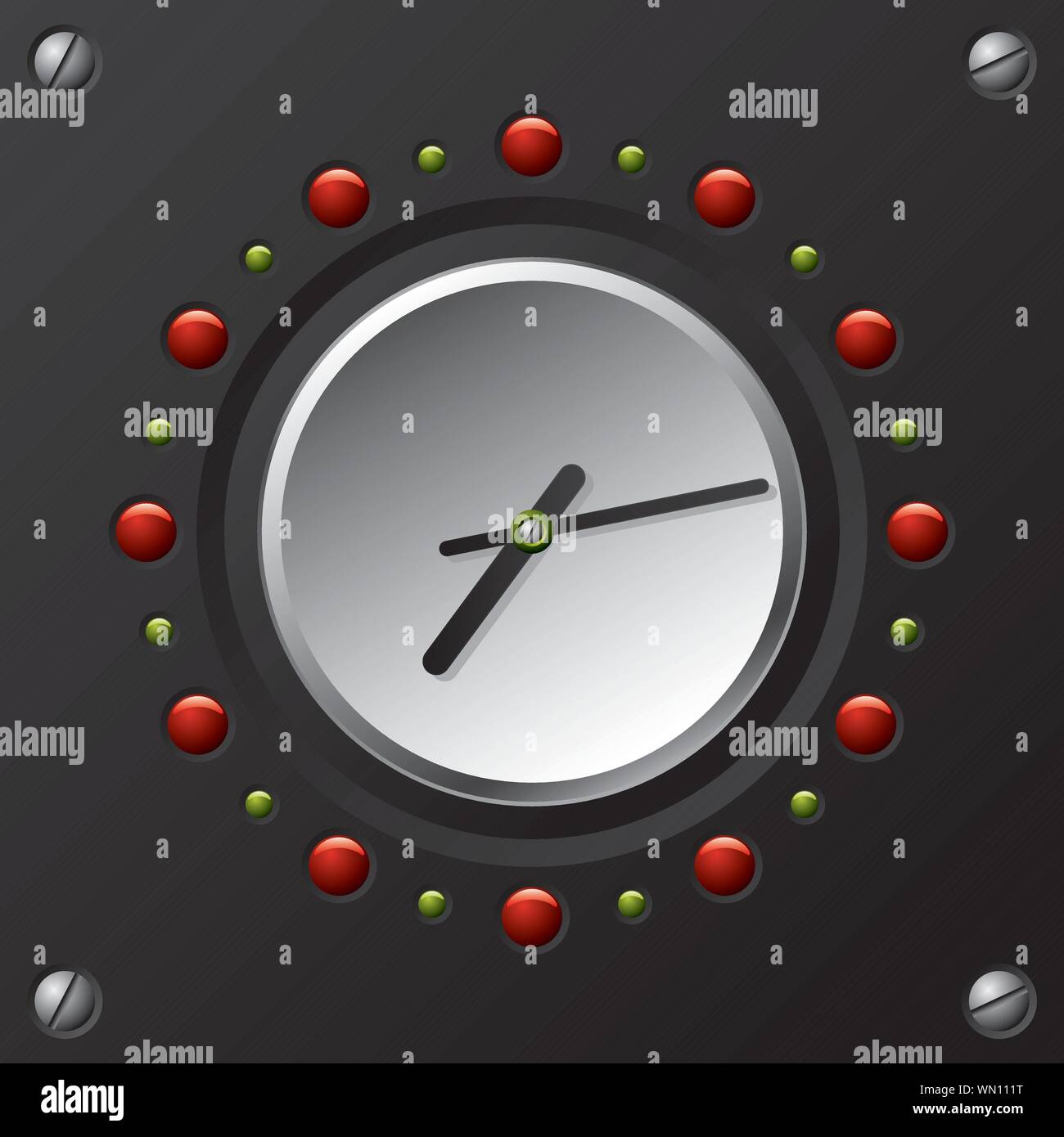 Cool technology design vector clock Stock Vector Image & Art - Alamy