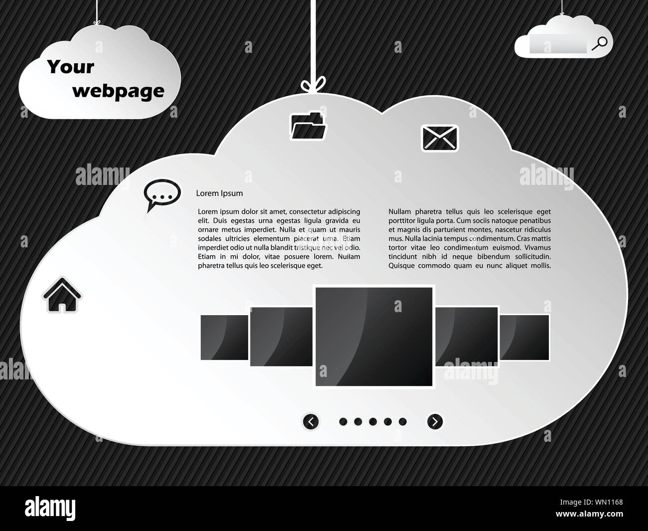 Cloud networking inspired website template design Stock Vector Image ...