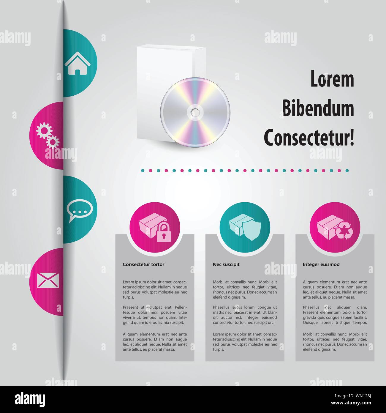 Abstract website template design with color peels Stock Vector Image ...