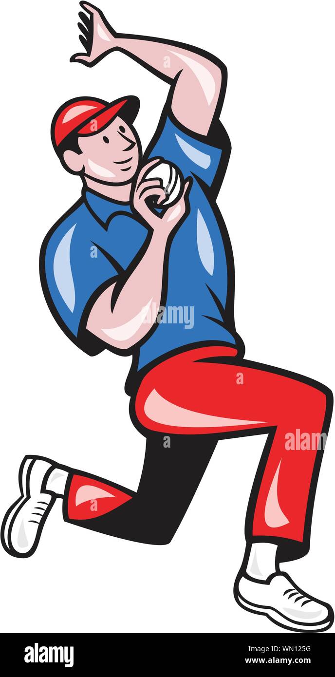 Fast bowler Stock Vector Images - Alamy