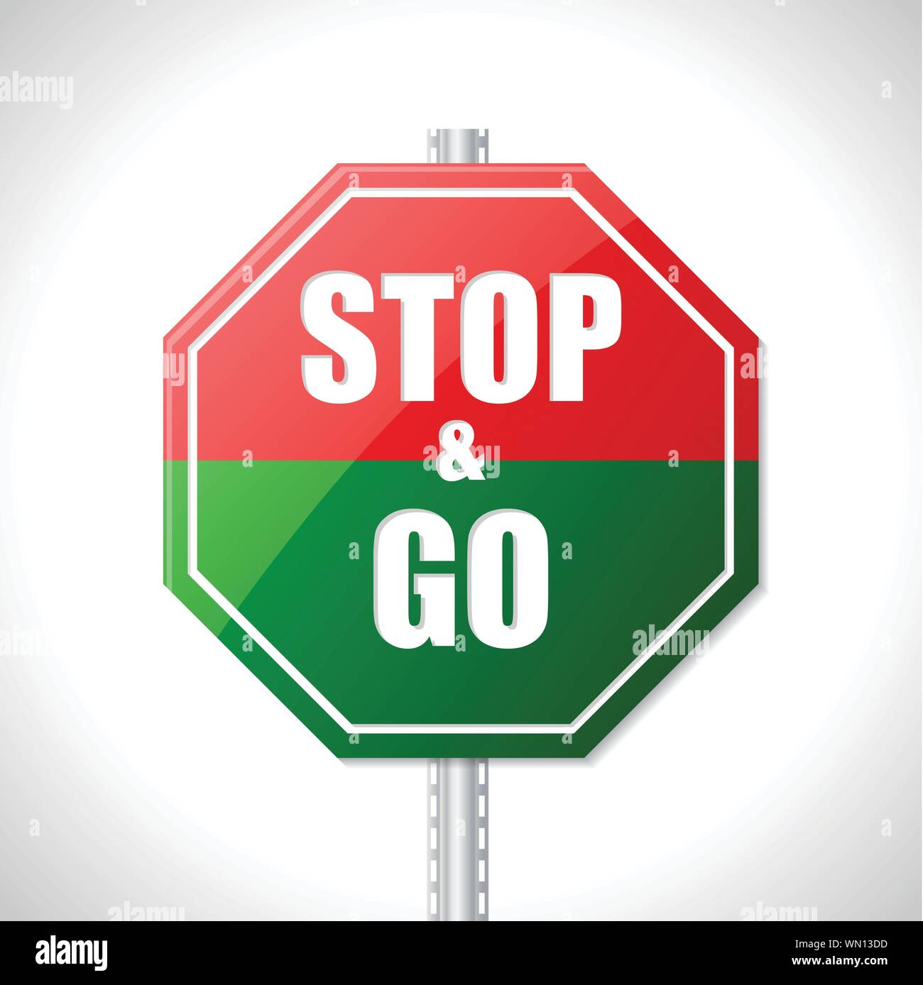 Stop and go sign for racers Stock Vector Image & Art - Alamy