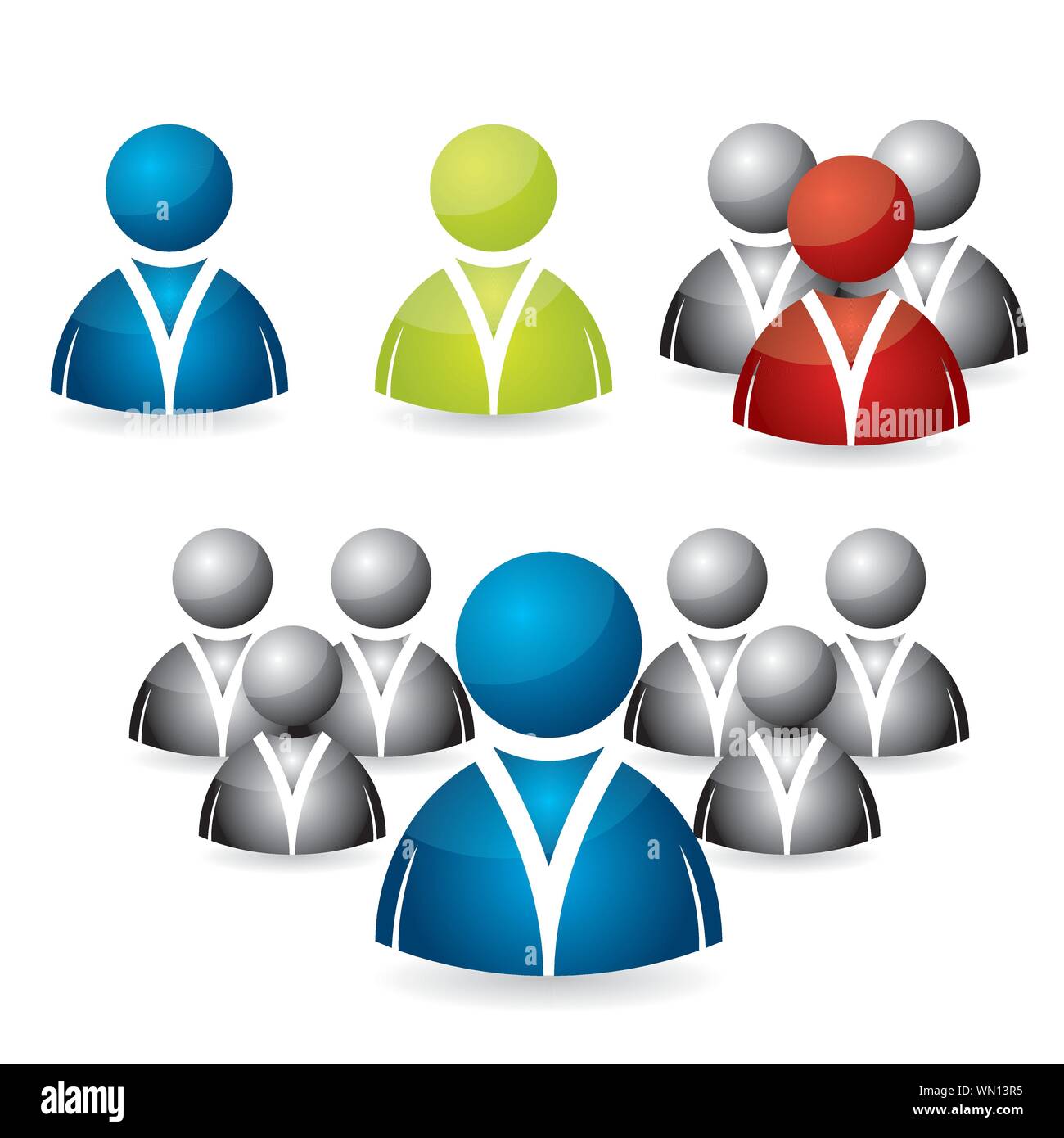 Business people icon set Stock Vector Image & Art - Alamy