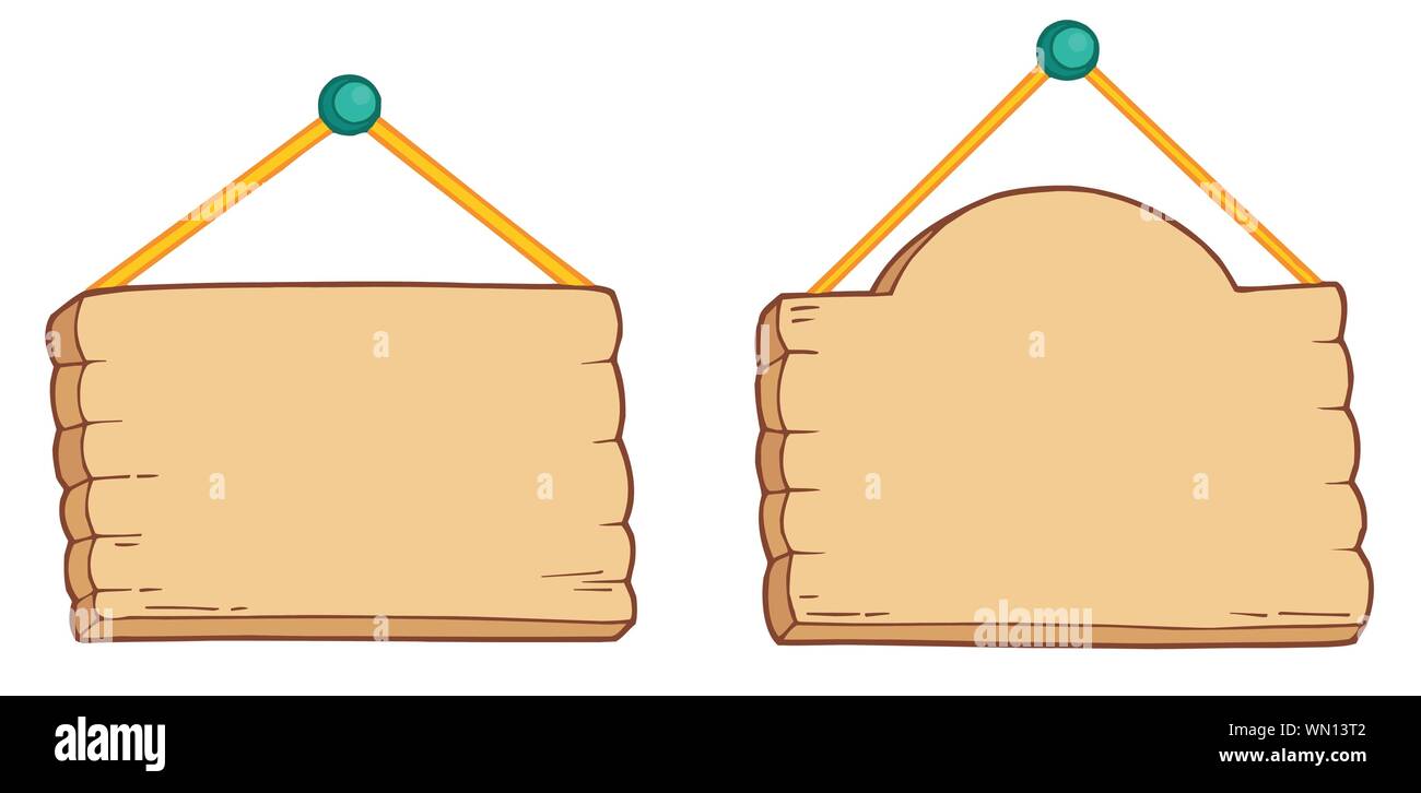 Hanging wooden signs Stock Vector Image & Art - Alamy