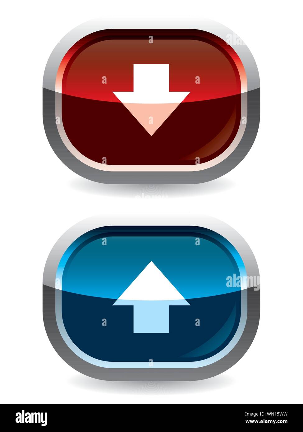 Download and upload buttons Stock Vector Image & Art - Alamy