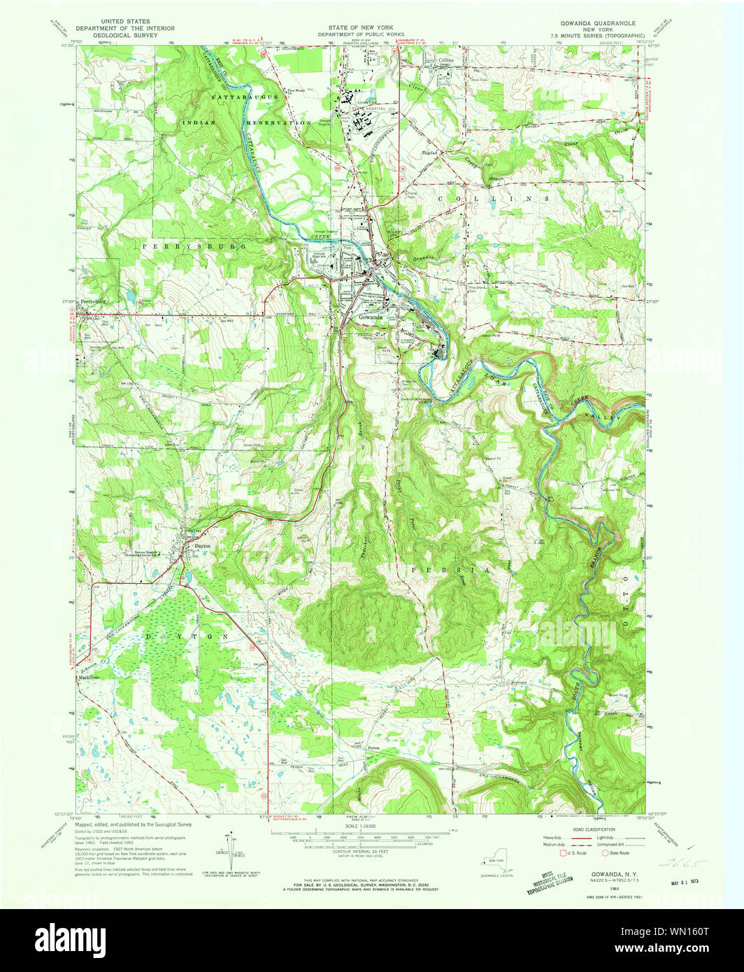 Map of gowanda hi-res stock photography and images - Alamy