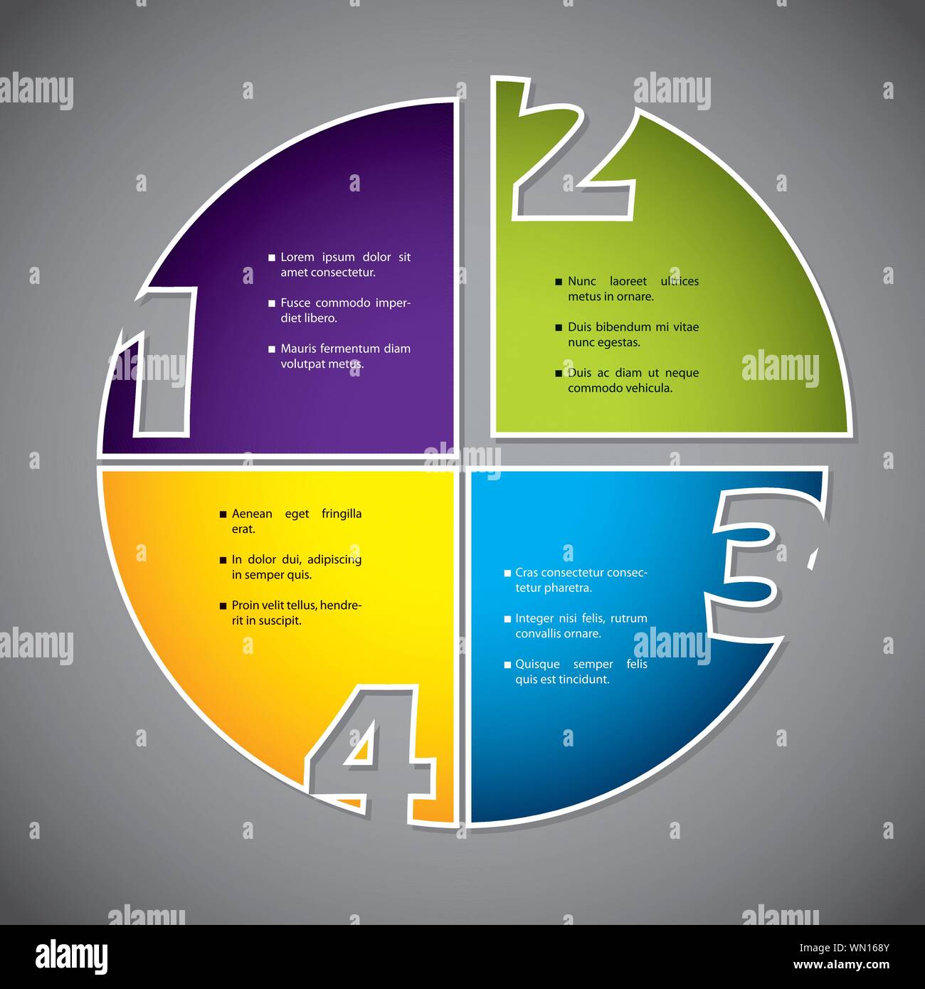 Colorful diagram design with numbers Stock Vector Image & Art - Alamy