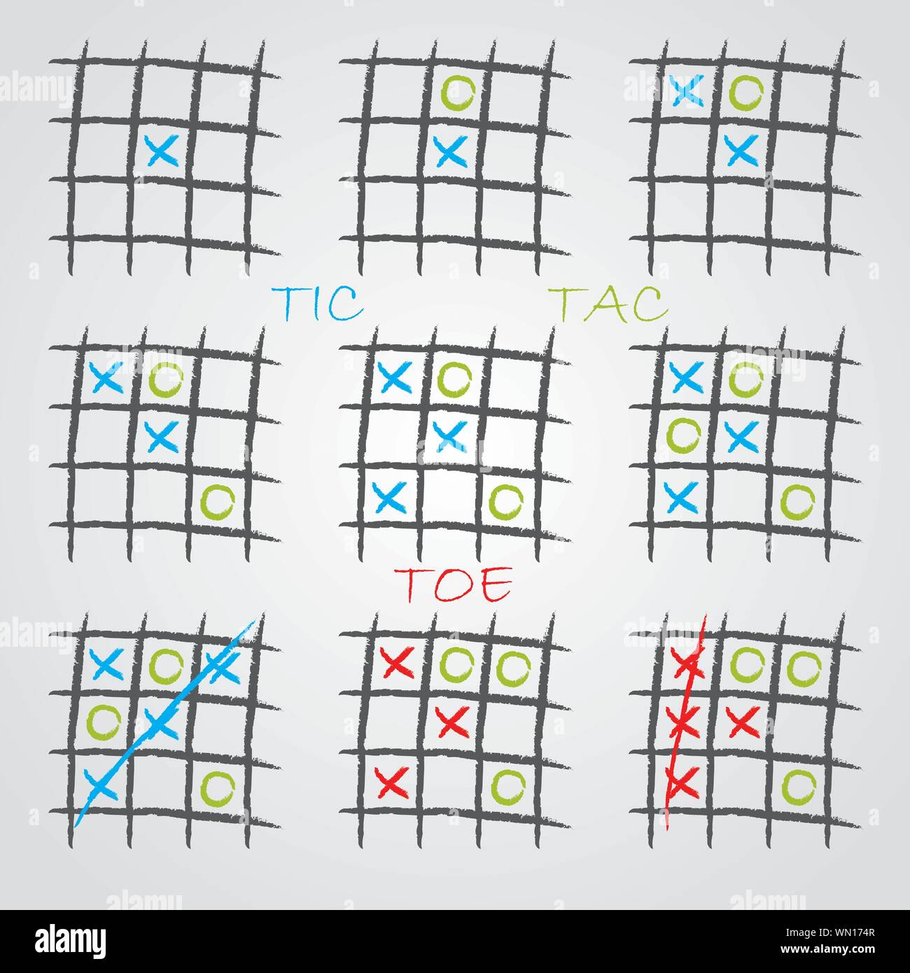 Playing tic tac toe Stock Vector Image & Art - Alamy