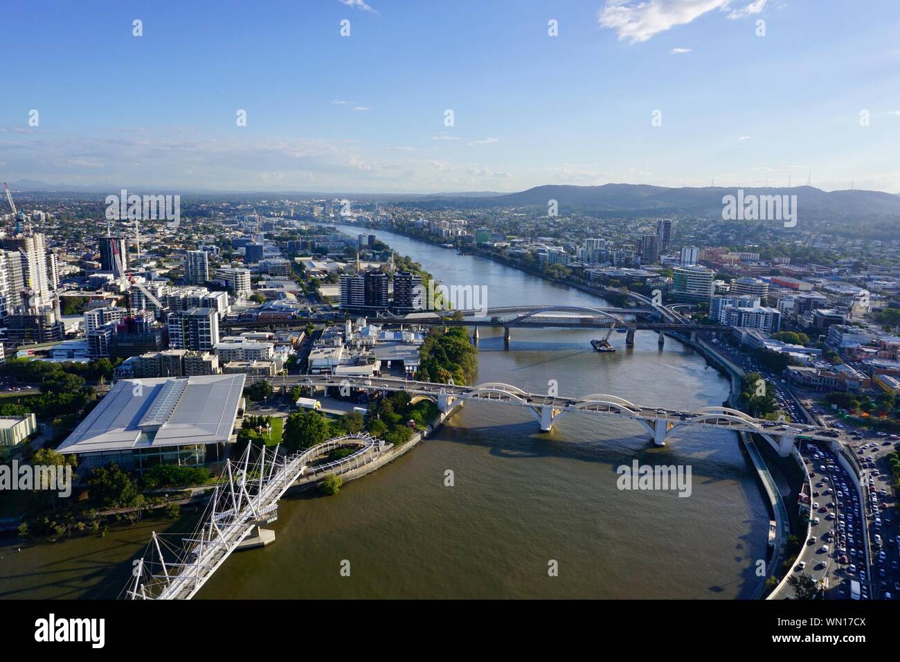 Brisbane city river aerial hi-res stock photography and images - Alamy