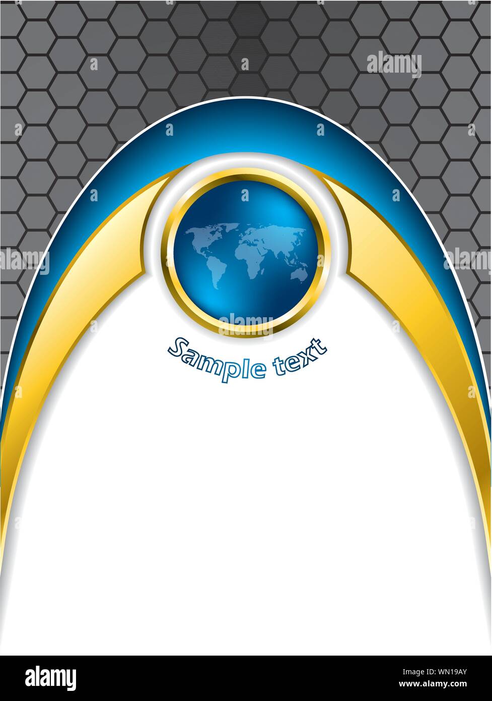 Blue and gold brochure design Stock Vector Image & Art - Alamy