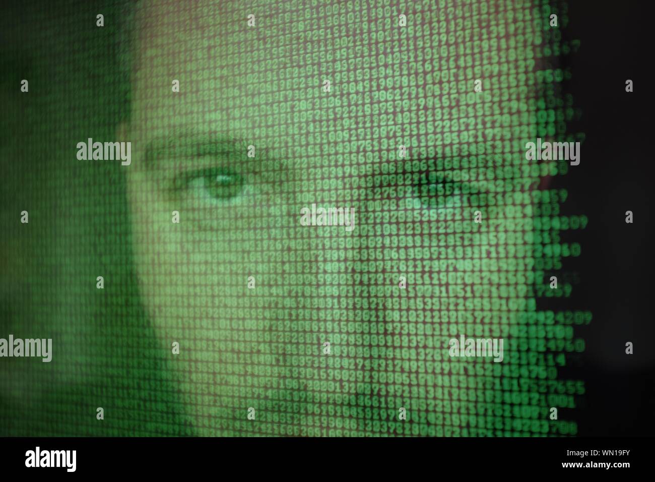 Face reflection screen hi-res stock photography and images - Alamy