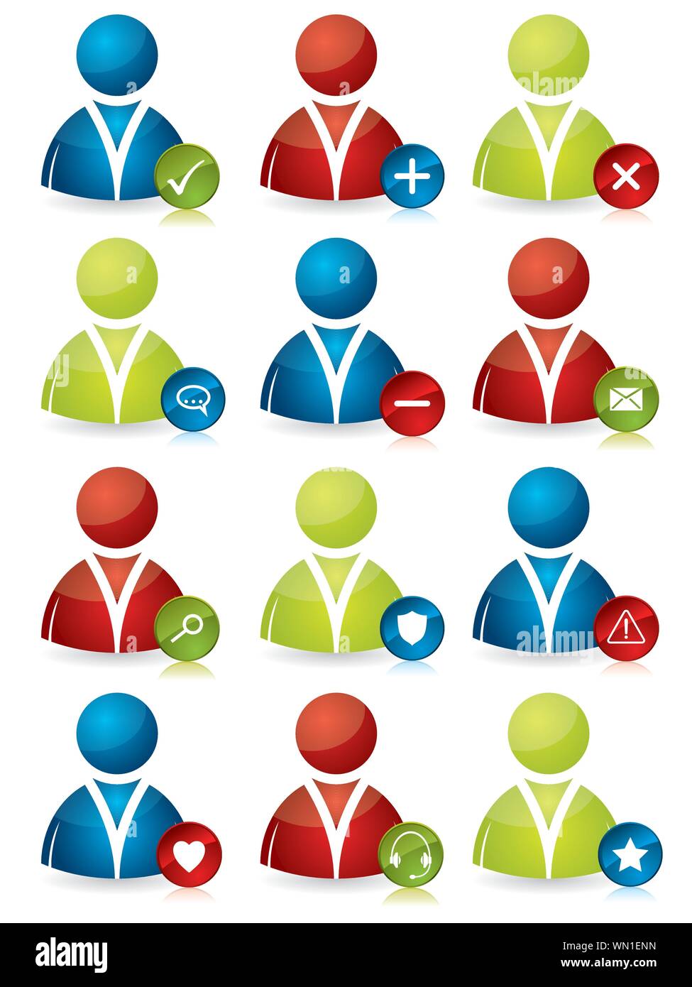 People icons with features Stock Vector Image & Art - Alamy