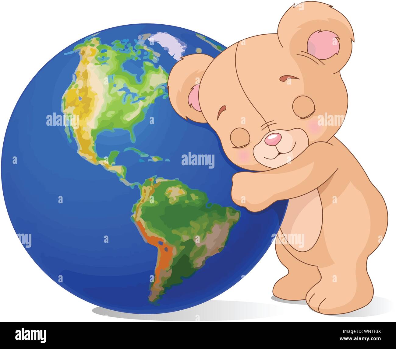 Love Earth Bear Stock Vector Image & Art - Alamy