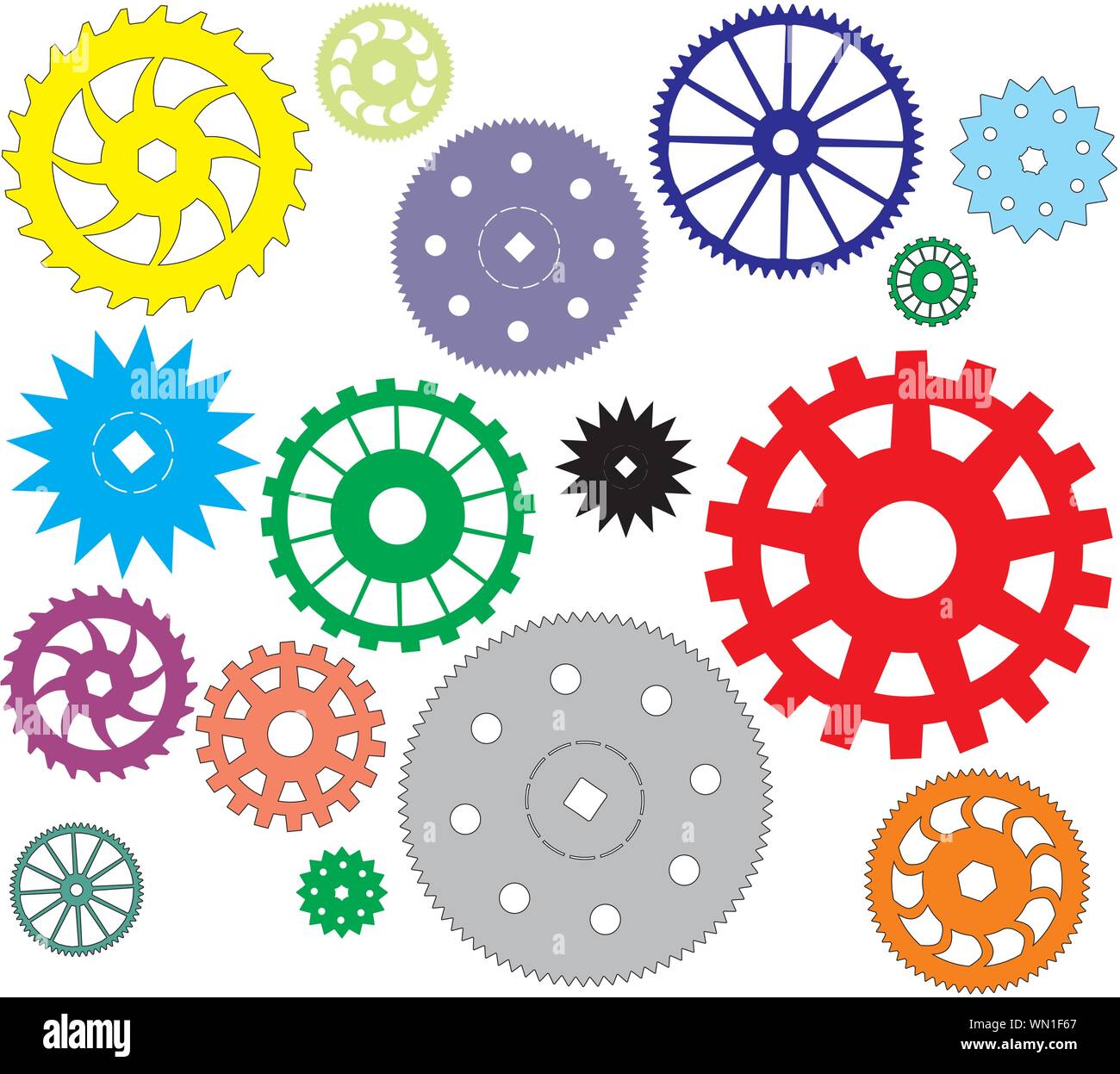 Gears in black design Stock Vector Images - Alamy