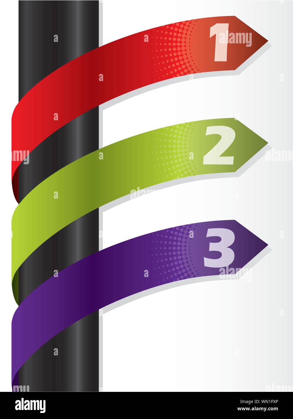 Cool numbered arrow labels pointing to the right Stock Vector Image ...