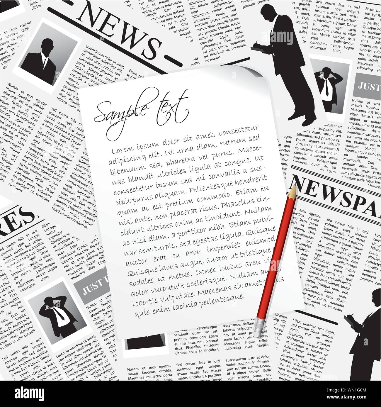 Notes taken from business newspapers Stock Vector Image & Art - Alamy
