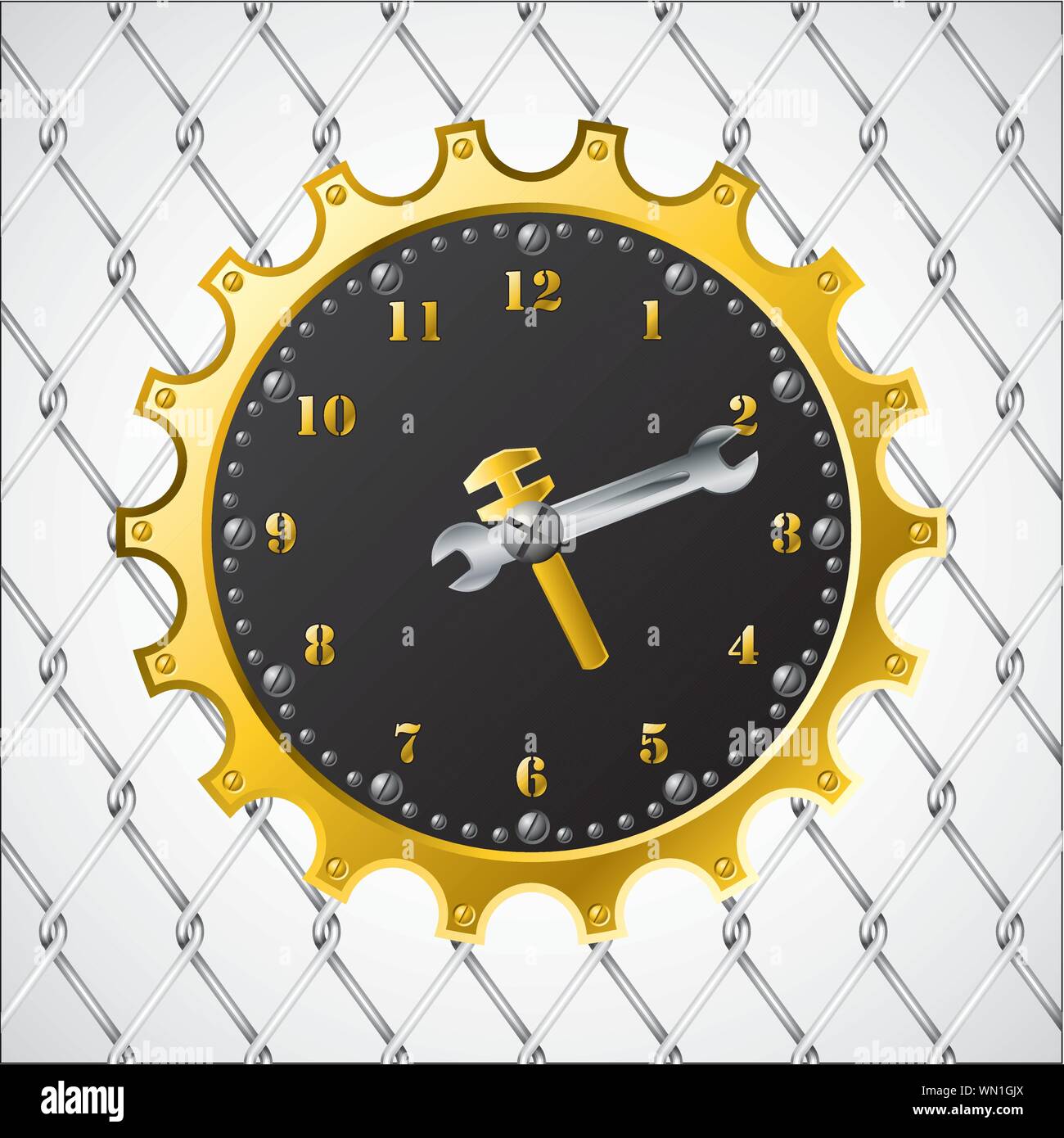 Industrial design clock Stock Vector Image & Art - Alamy