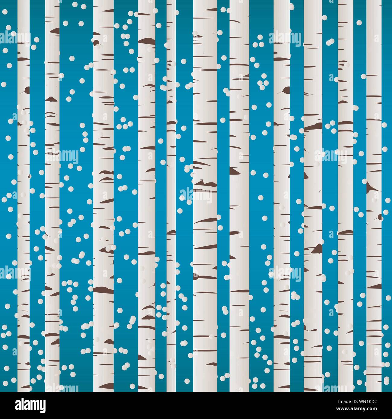 Birch tree snow Stock Vector Images - Alamy