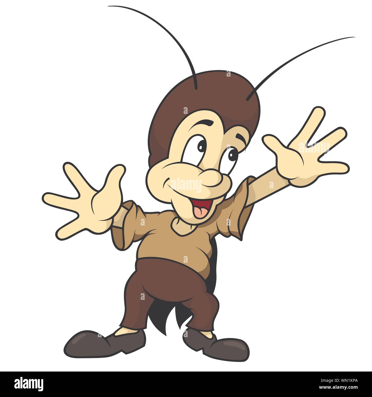 Cartoon cricket Cut Out Stock Images & Pictures - Alamy
