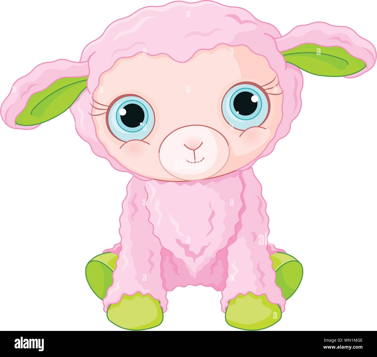 Cute little baby lamb Cut Out Stock Images & Pictures - Alamy