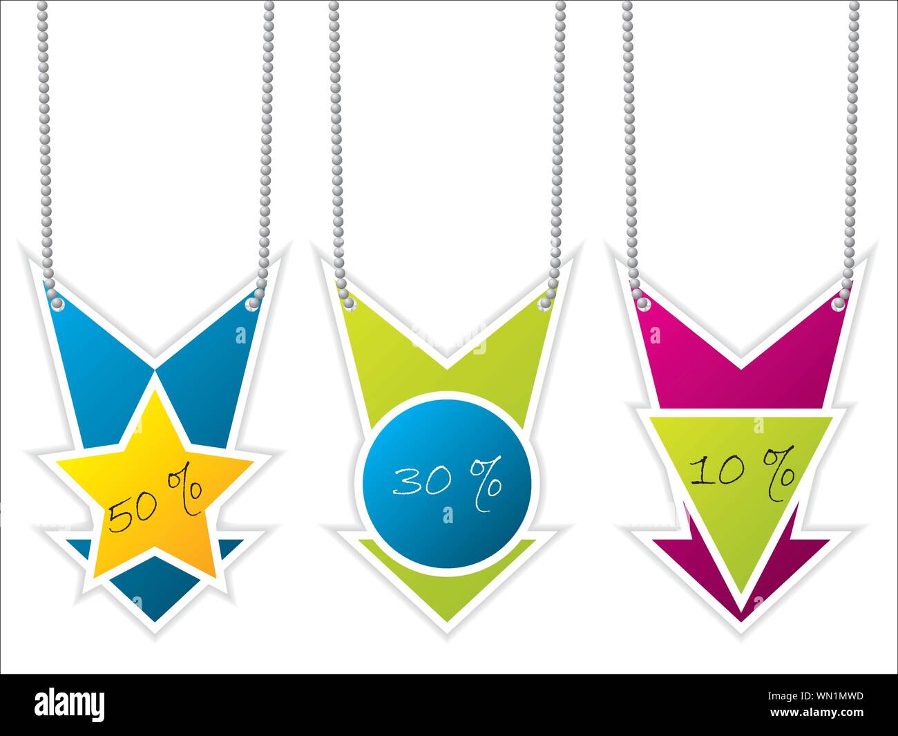 Arrow shaped labels Stock Vector Image & Art - Alamy