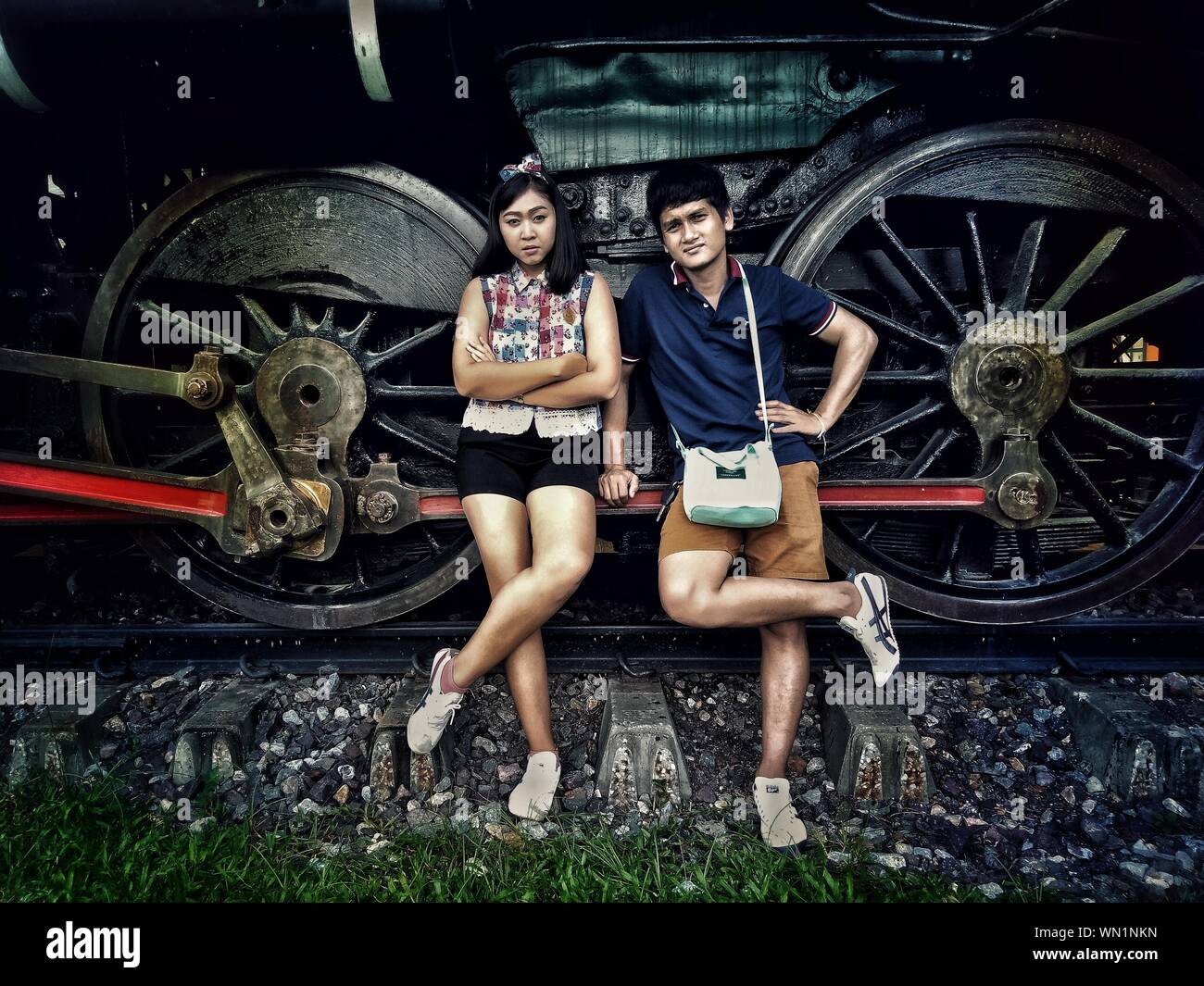 Portrait on train hi-res stock photography and images - Alamy