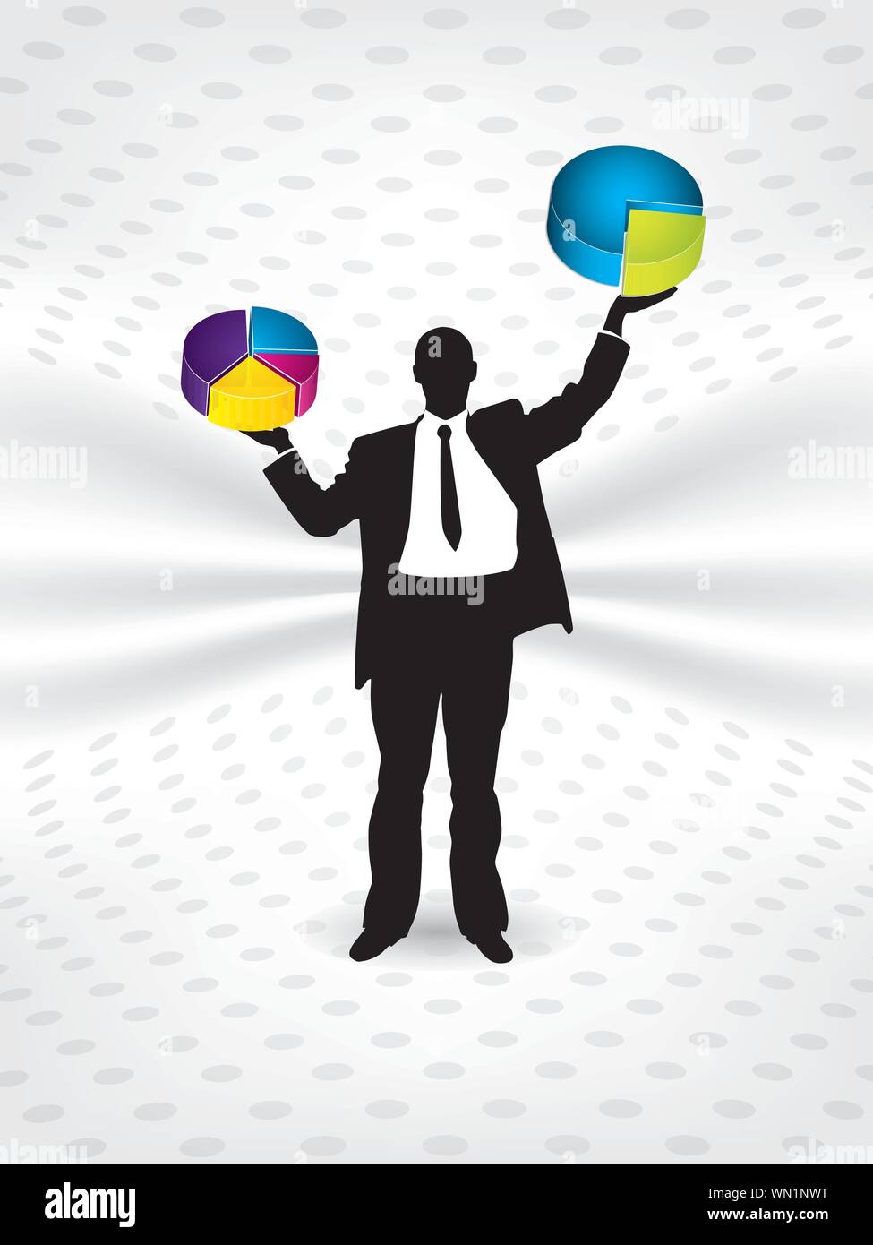 Illustration man weighing on Stock Vector Images - Alamy