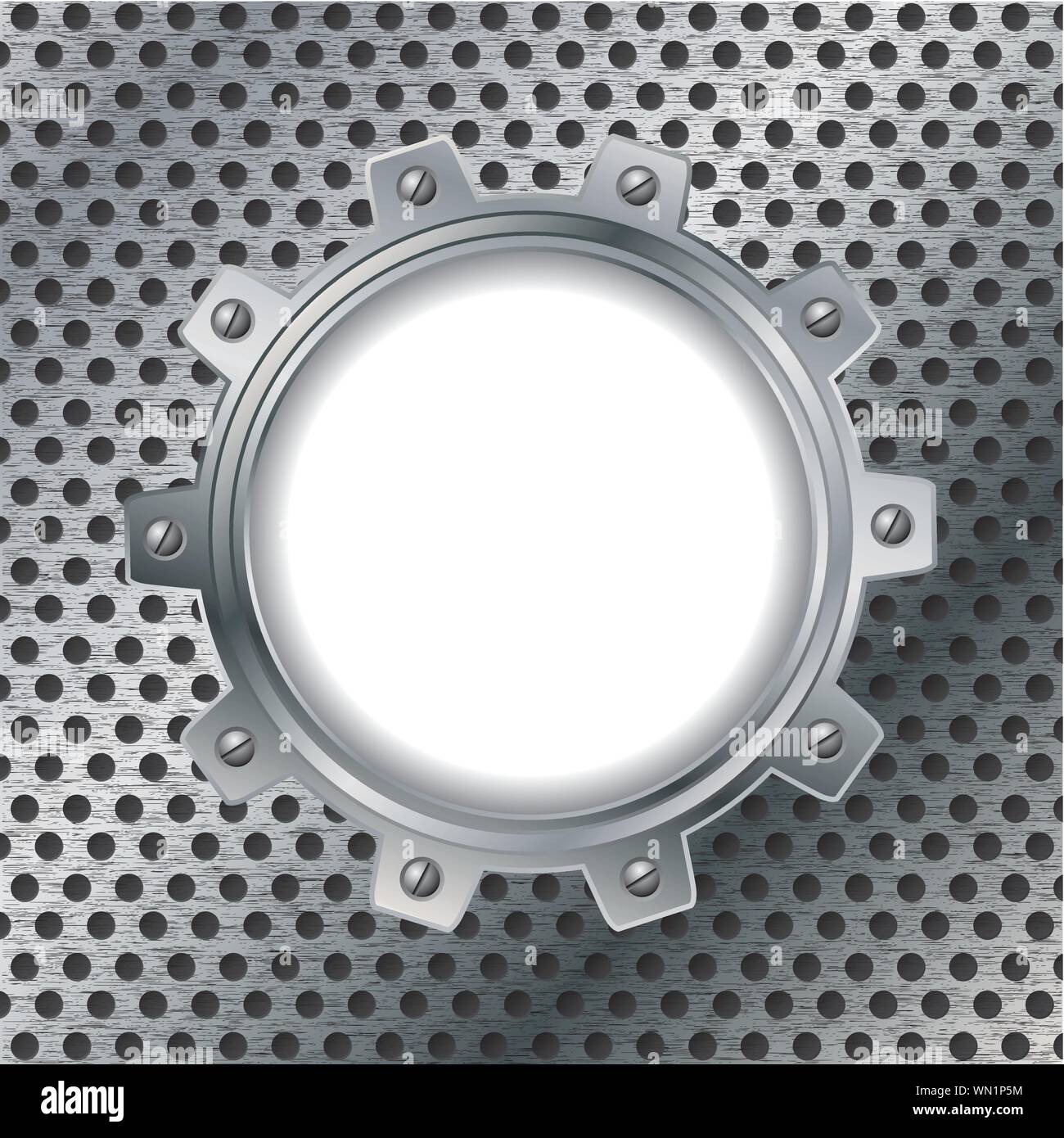 Black banner on metal Stock Vector Images - Alamy