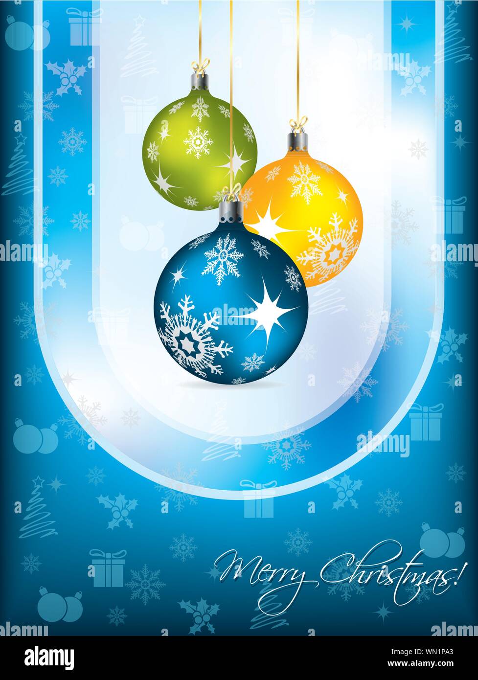 Blue christmas card design Stock Vector Image & Art - Alamy