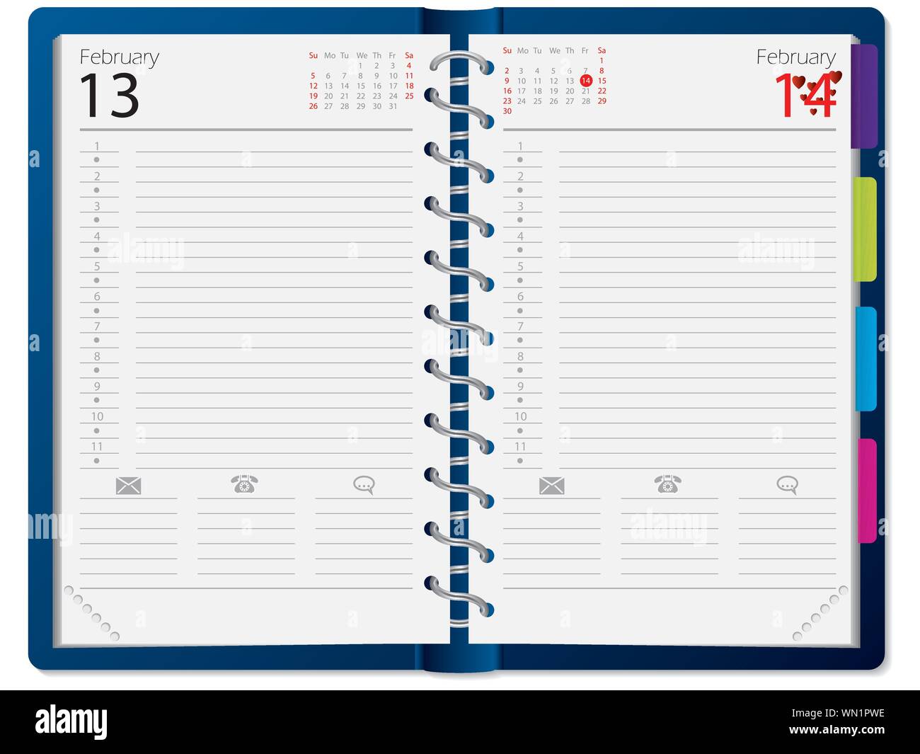 Notebook design with calendar Stock Vector Image & Art - Alamy