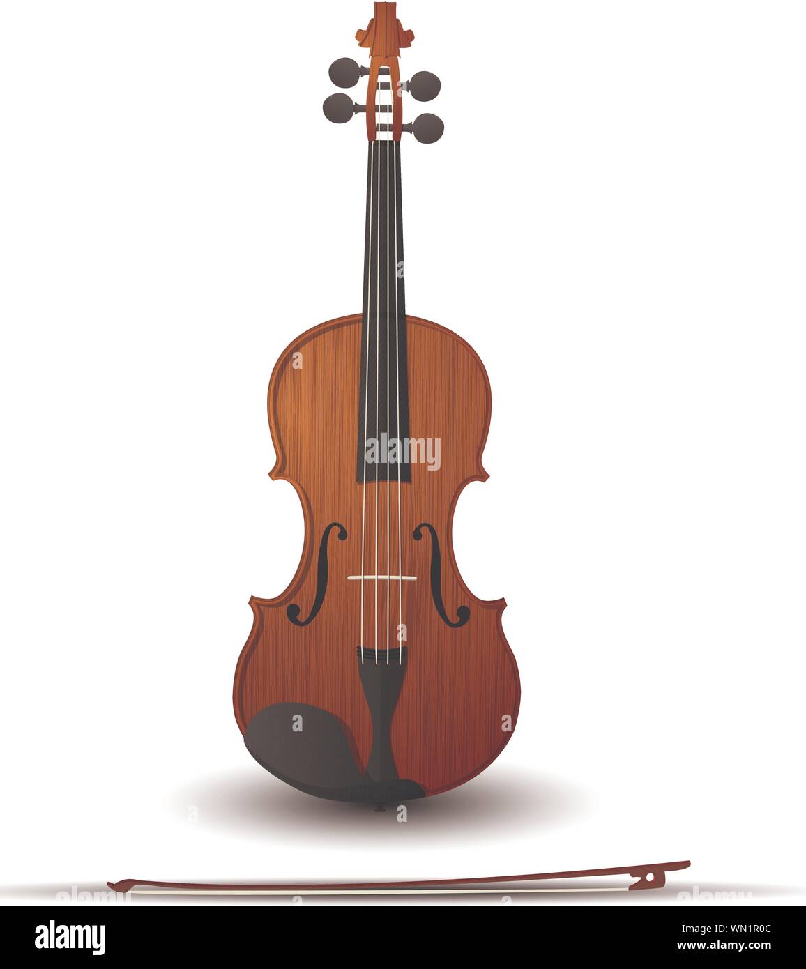 Violin and bow Stock Vector Image & Art - Alamy