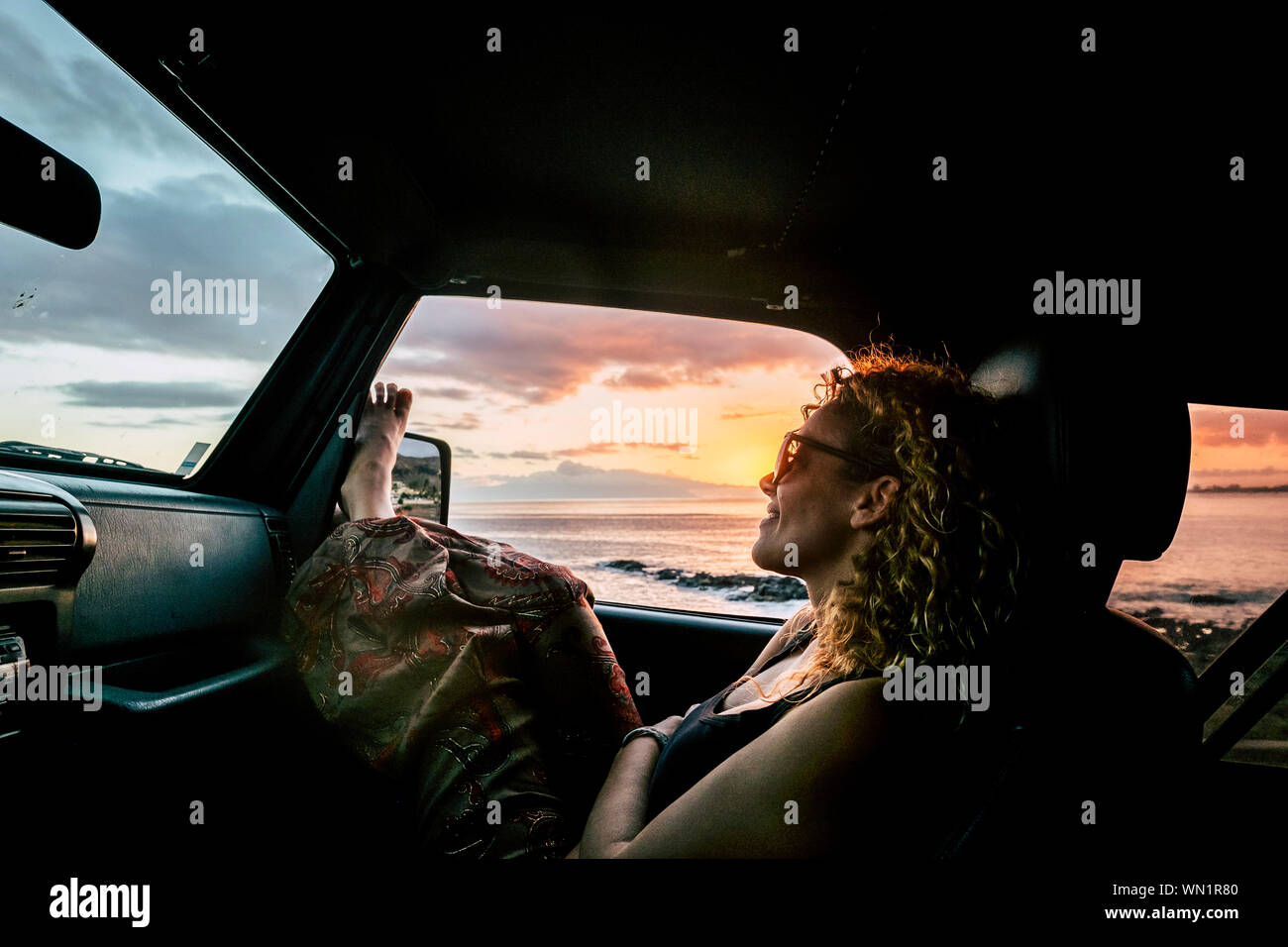 Legs In Car High Resolution Stock Photography and Images - Alamy