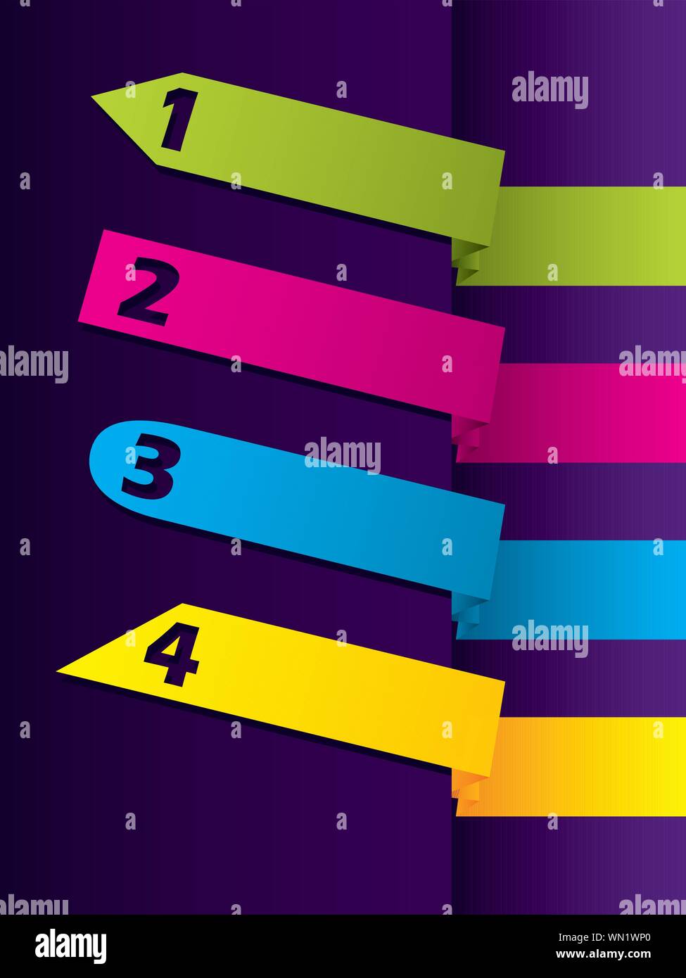 Arrow shaped color advertising label set Stock Vector Image & Art - Alamy