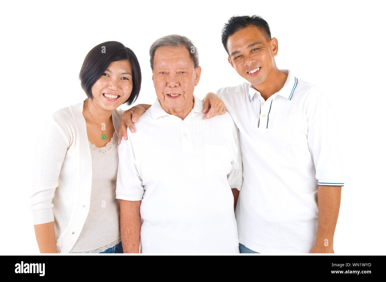 Family portrait studio background Cut Out Stock Images & Pictures - Alamy