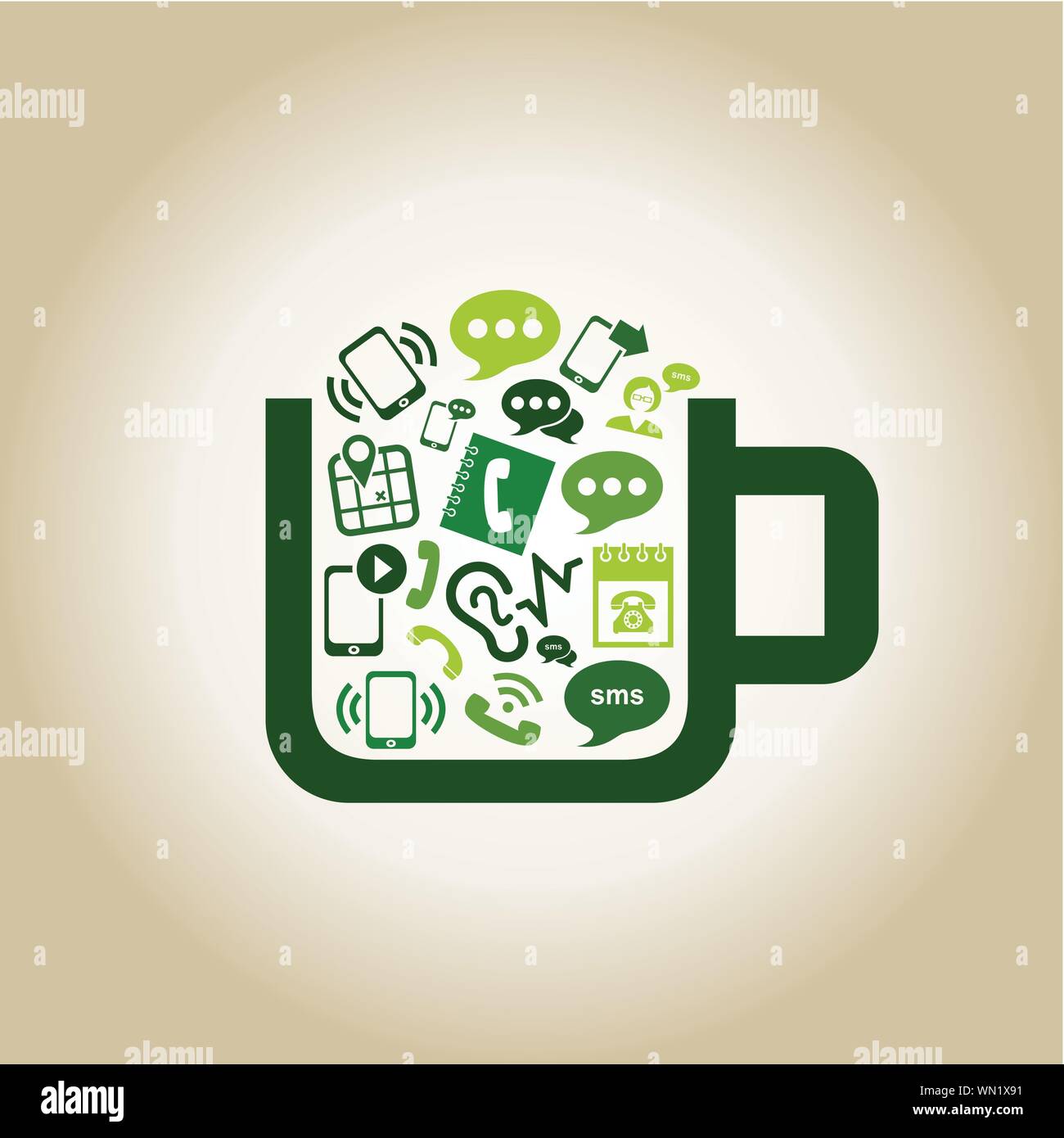 Communication a cup Stock Vector Image & Art - Alamy