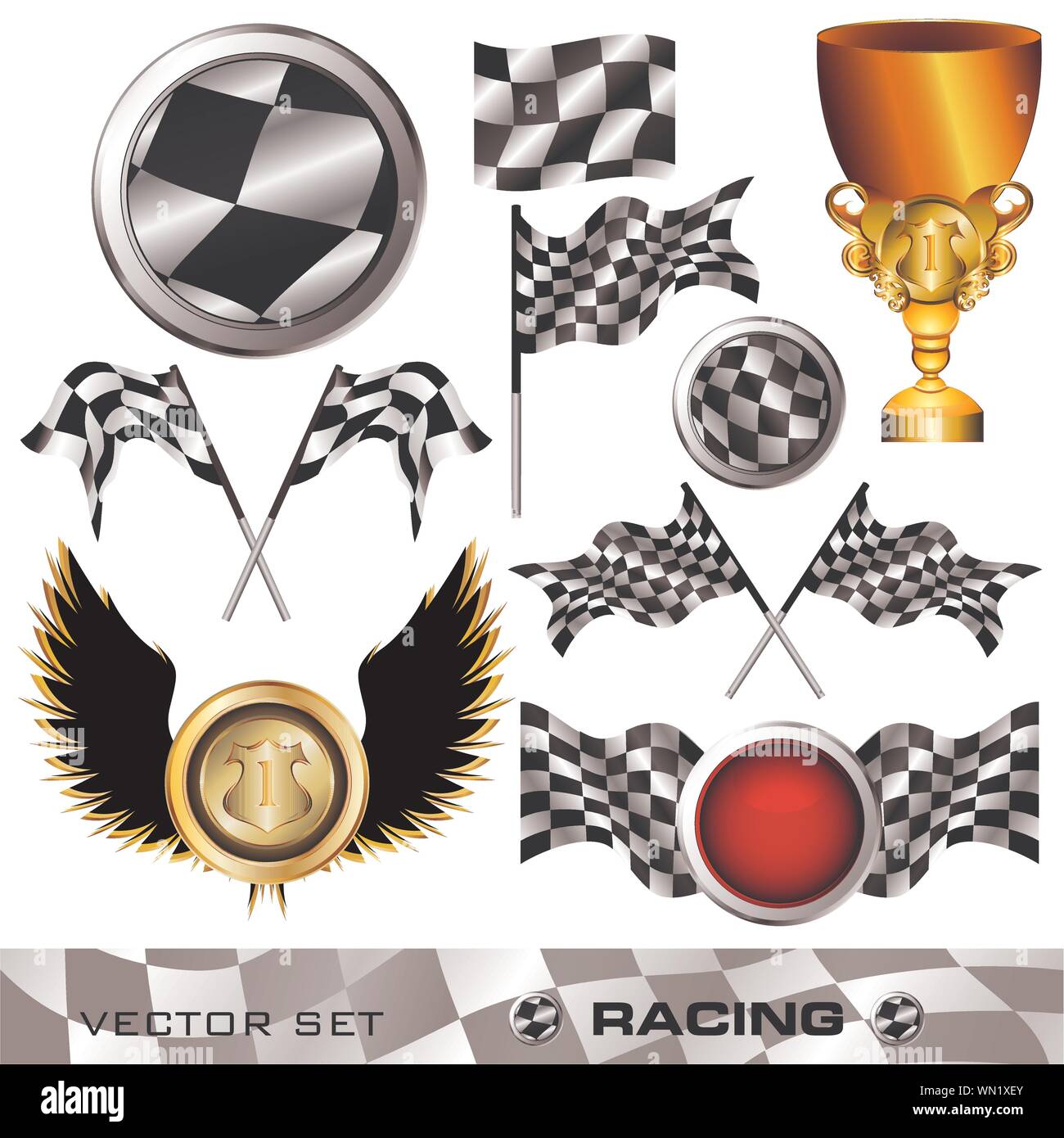 Checkered symbol set Stock Vector Image & Art - Alamy