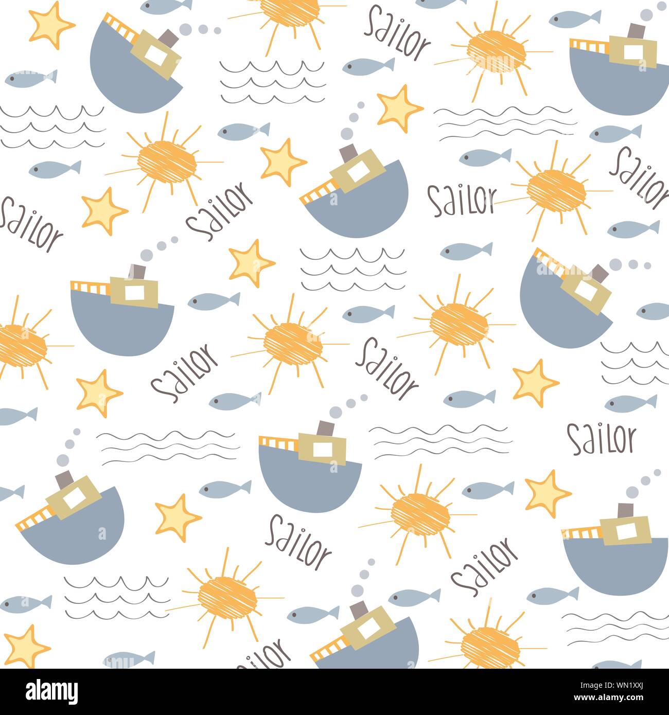 Child boat trip Stock Vector Images - Alamy