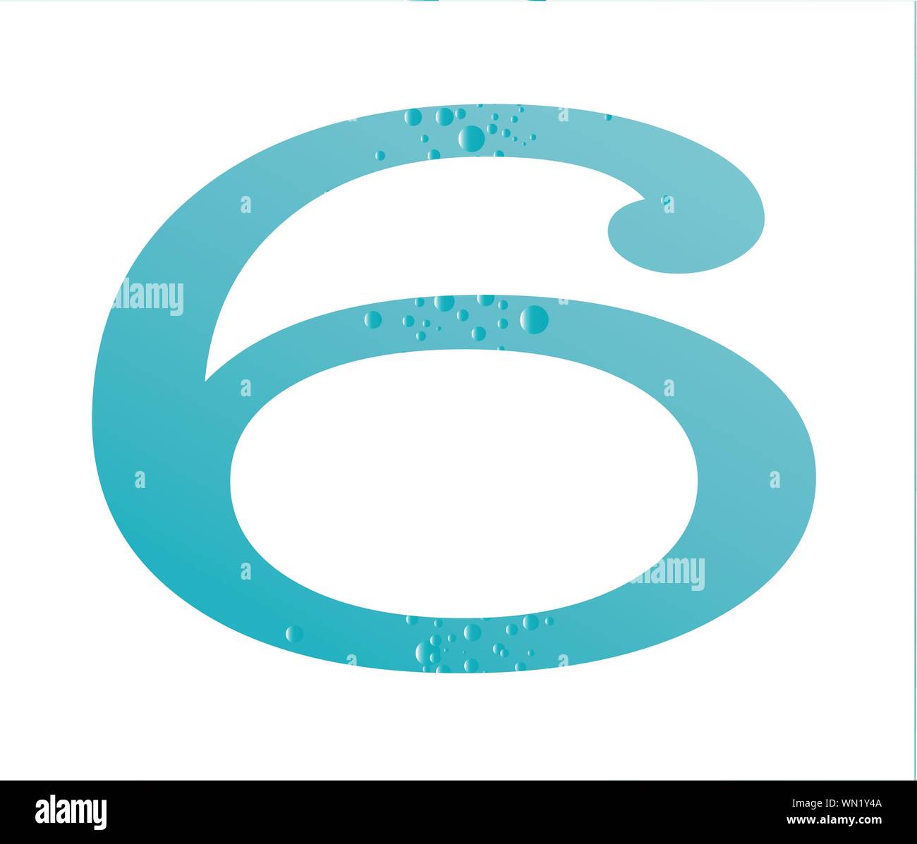 Water Number 7 Stock Vector Image & Art - Alamy