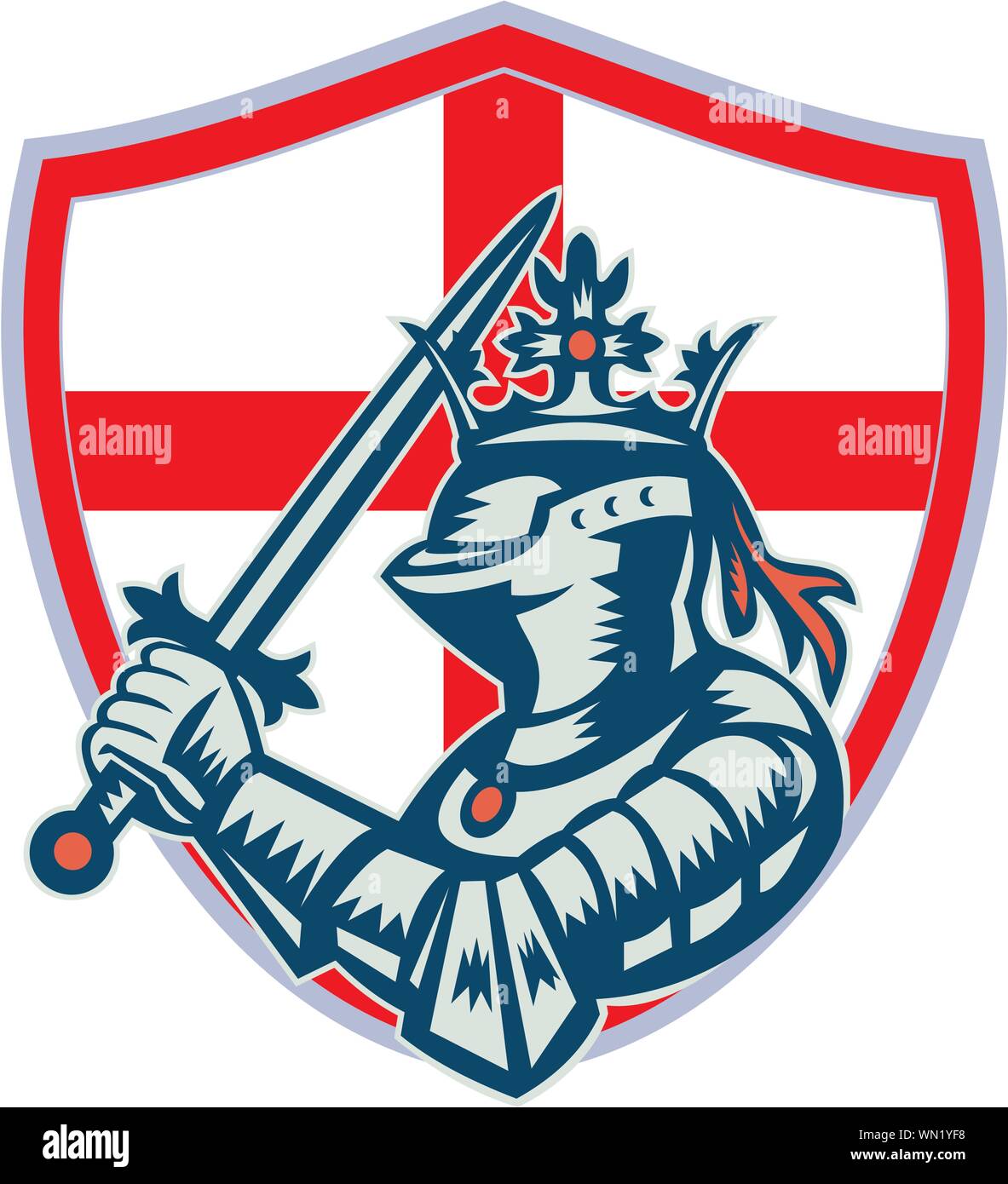 Medieval english knight Stock Vector Images - Alamy