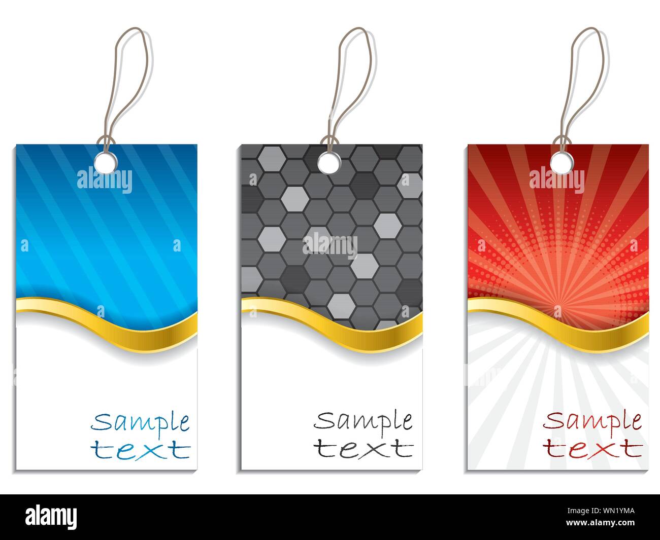 Gold wave label set Stock Vector Image & Art - Alamy