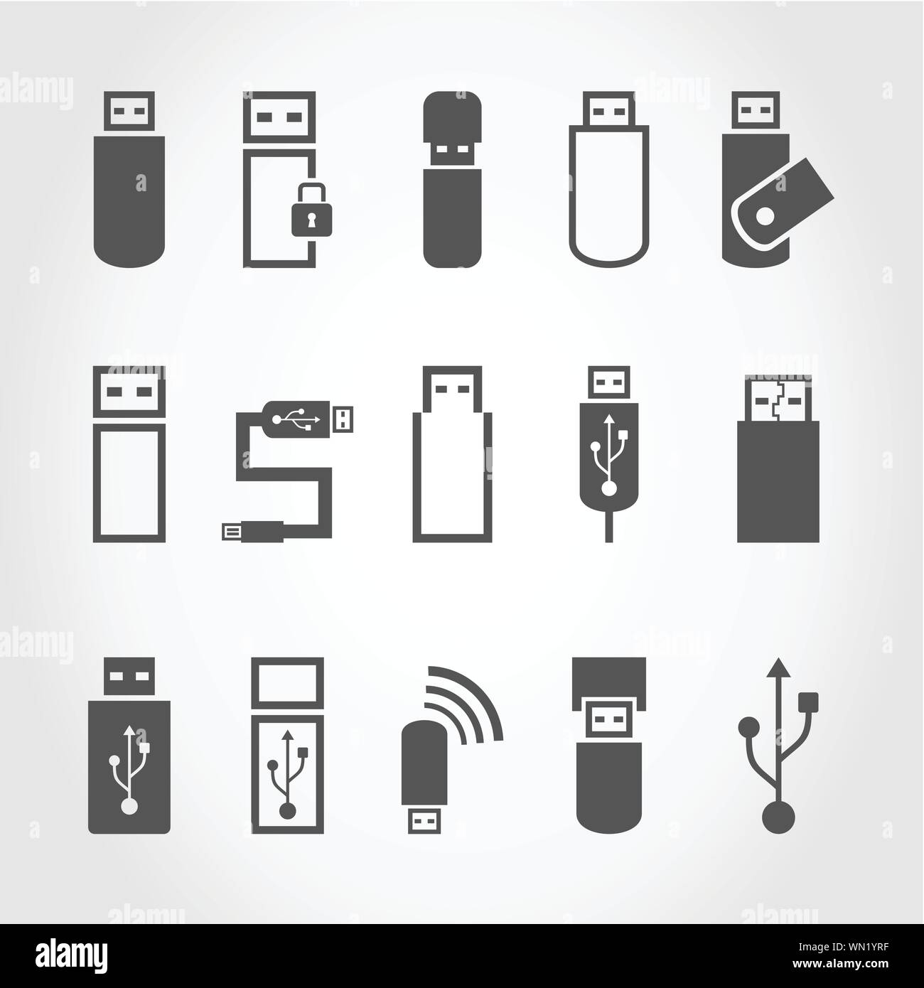 Usb an icon Stock Vector Image & Art - Alamy