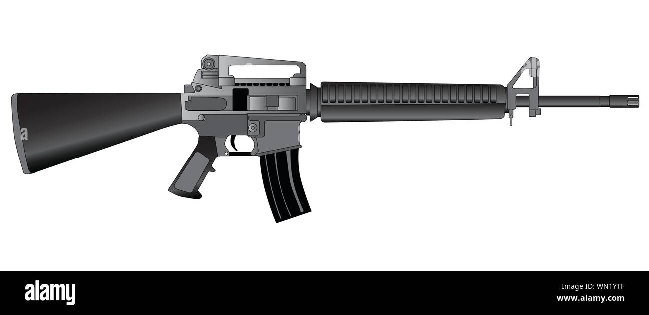 M16 Assault Rifle Drawing