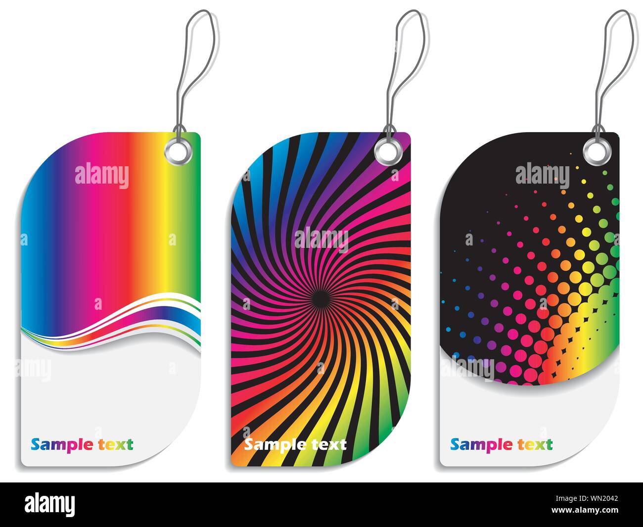 Rainbow colored label design set Stock Vector Image & Art - Alamy