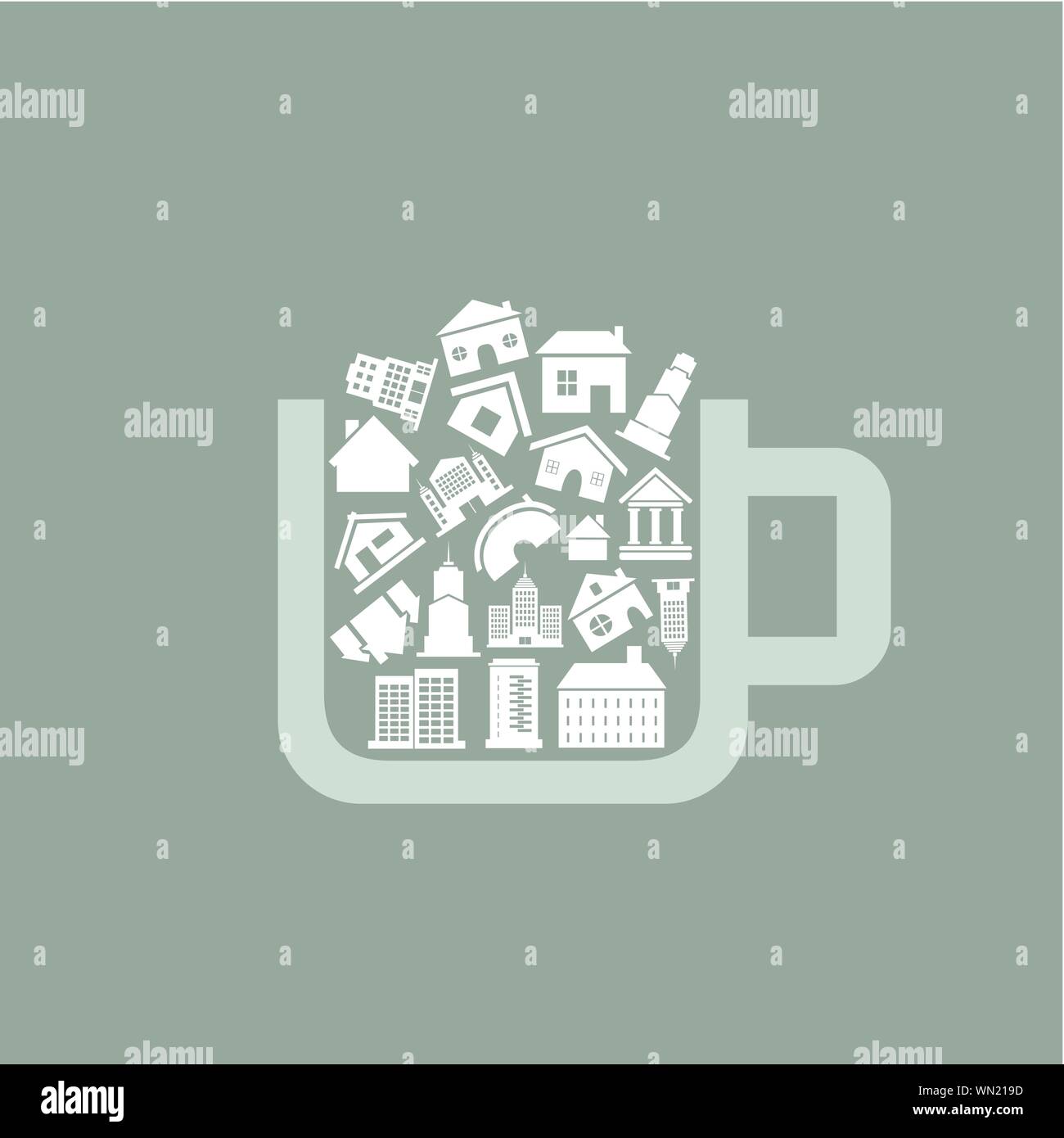 Village cup Stock Vector Images - Alamy