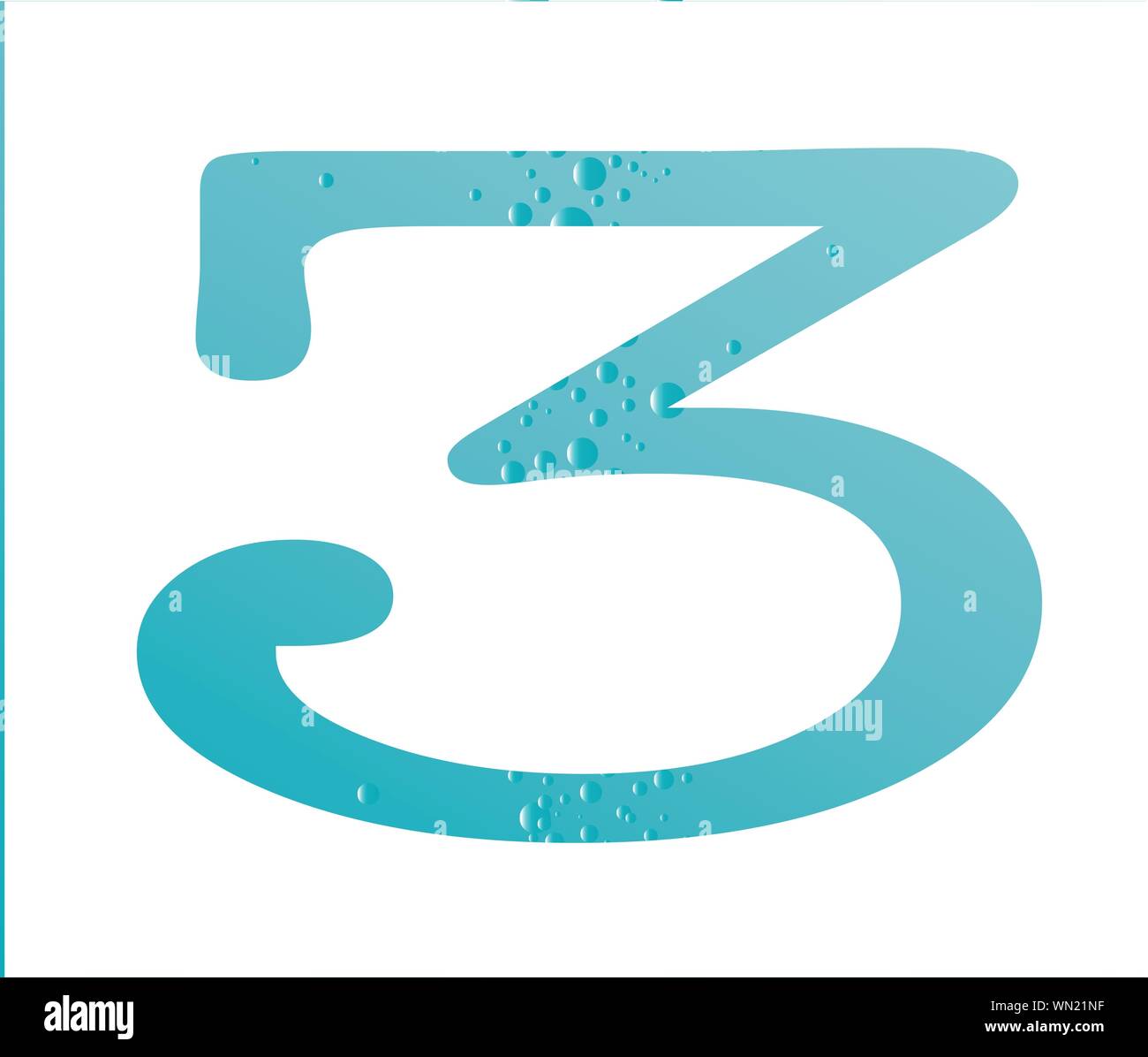 Water Number 3 Stock Vector Image & Art - Alamy