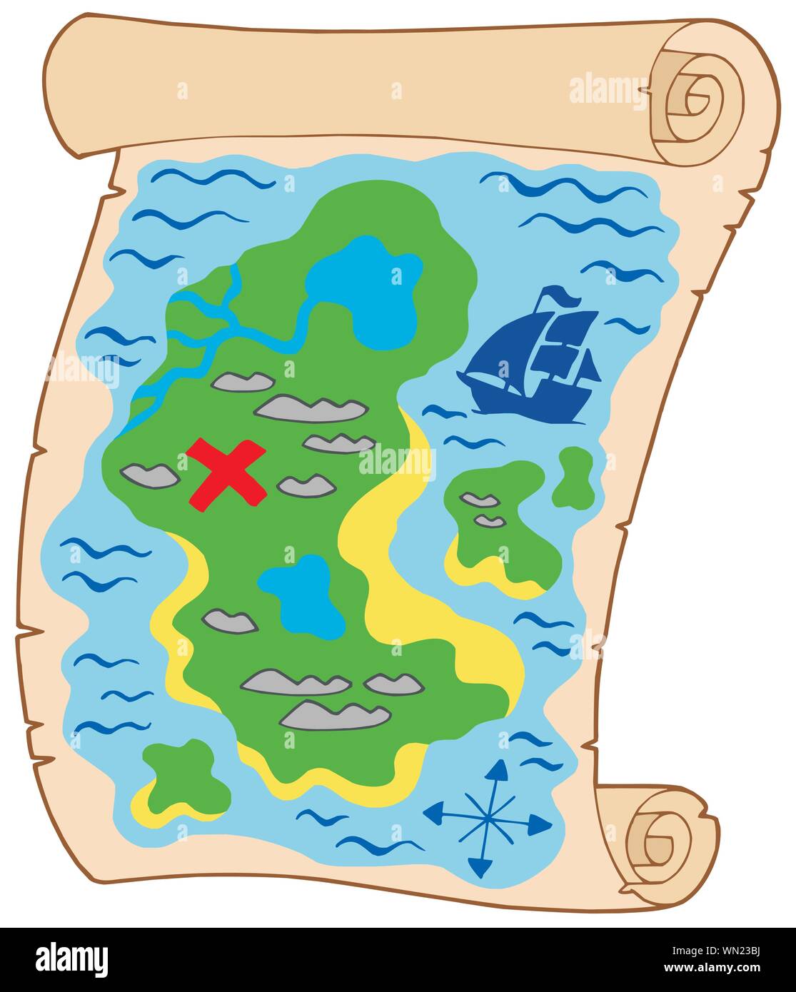 Old traditional paper map maps hi-res stock photography and images - Alamy