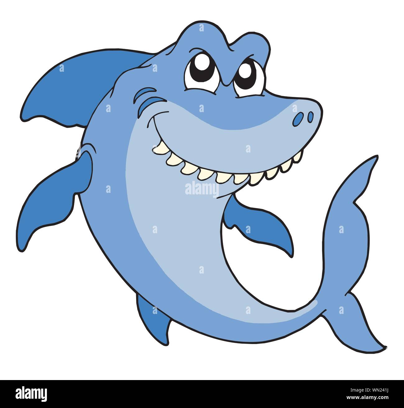 Smiling shark vector illustration Stock Vector Image & Art - Alamy